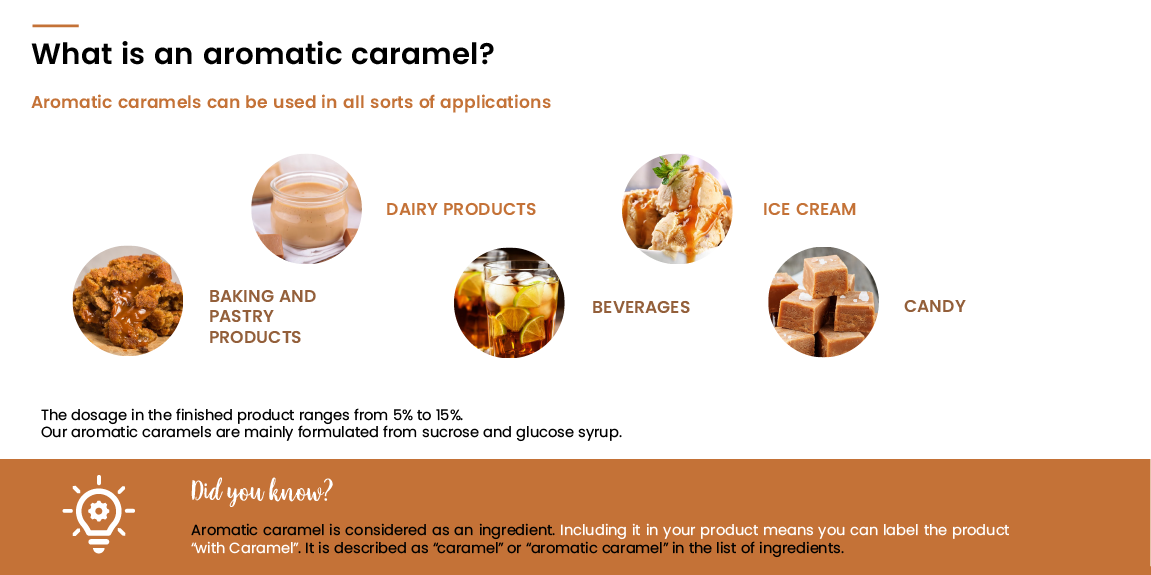 Diversity of aromatic caramels